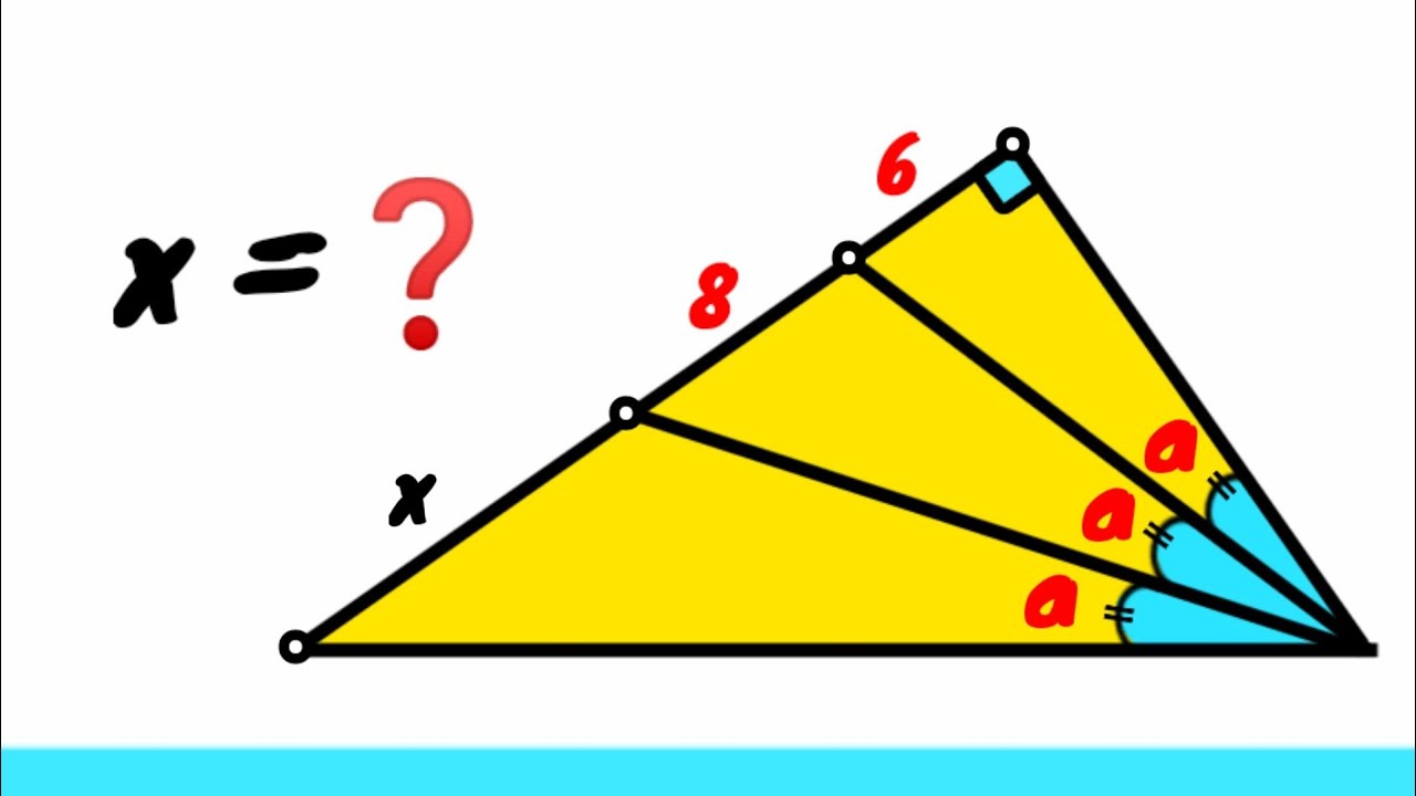 Can you find lenght of segment x? | (Fun Geometry Problem) | #math # ...
