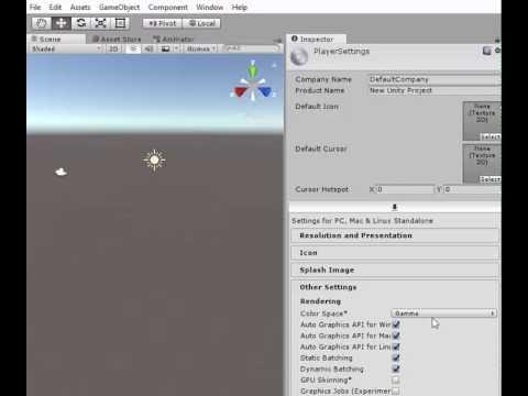 Switch Unity Color Space from Gamma to Linear - YouTube