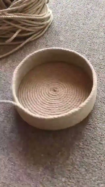 Корзина из жгута - YouTube