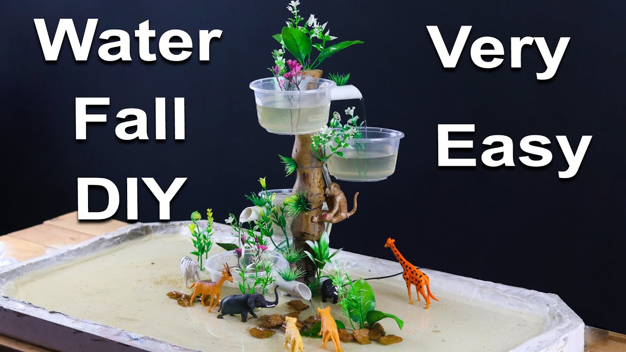 How to Make Amazing Water Fountain - Build Waterfall at Home - YouTube