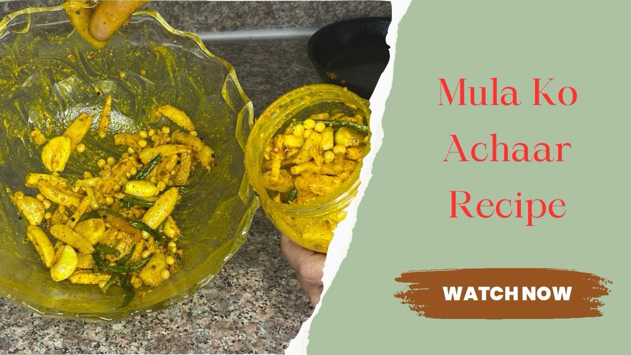 Chito Mitho Mula ko Achaar | Nepali Achaar Recipe - YouTube
