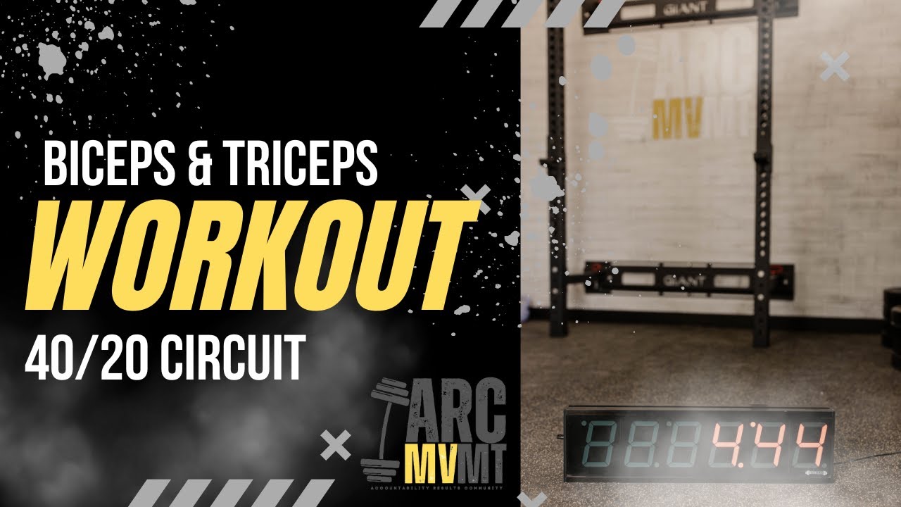 Bicep & Tricep circuit at home workout! Grab a pair of dumbbells and ...