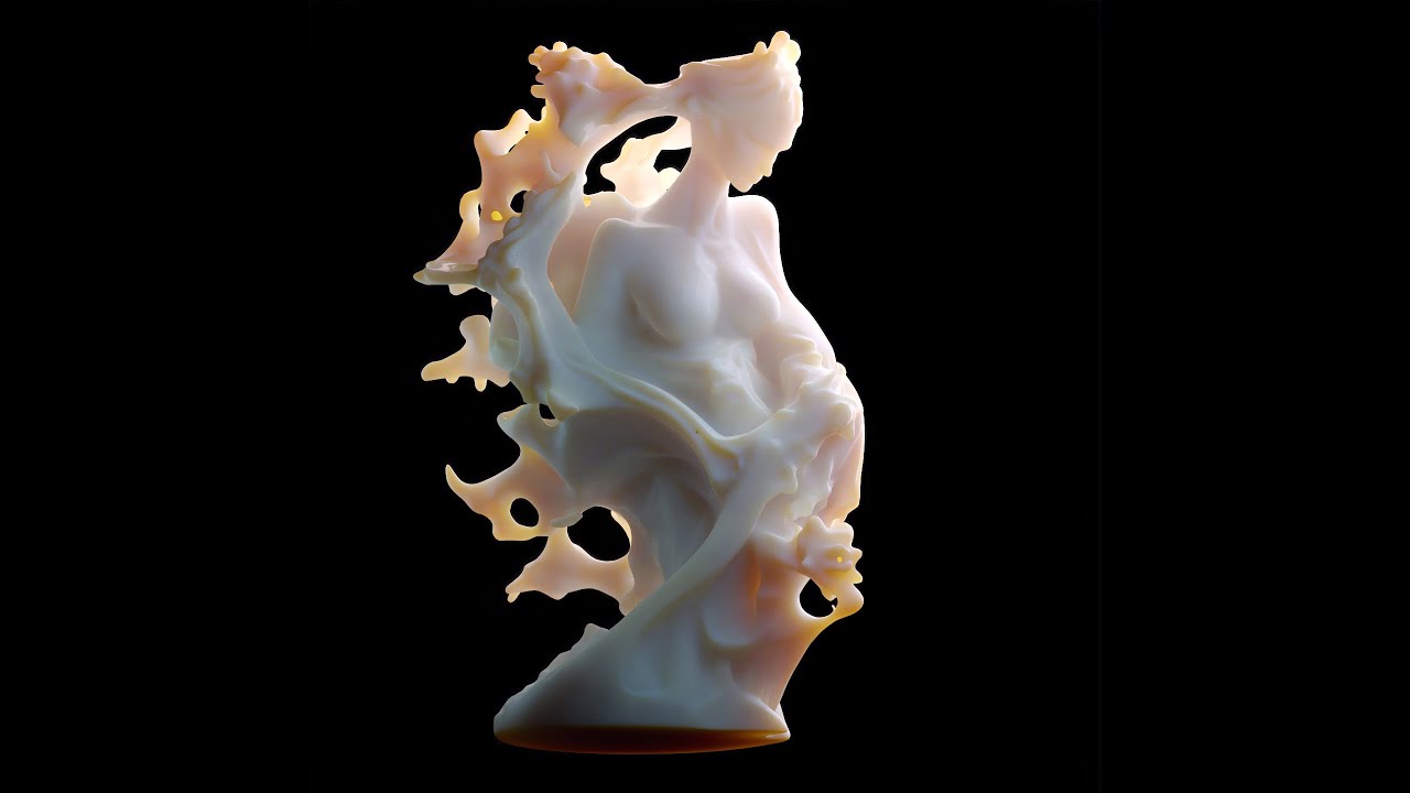 Abstract Ethereal Woman – Flowing Spirit Statue for 3D Printing - YouTube