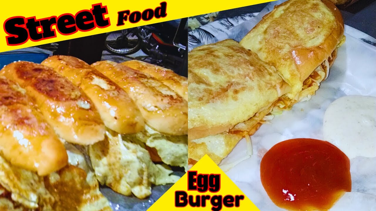Amazing Egg Burger Recipe on the Streets by Iqbal Kitchen Cuisine 2024 ...