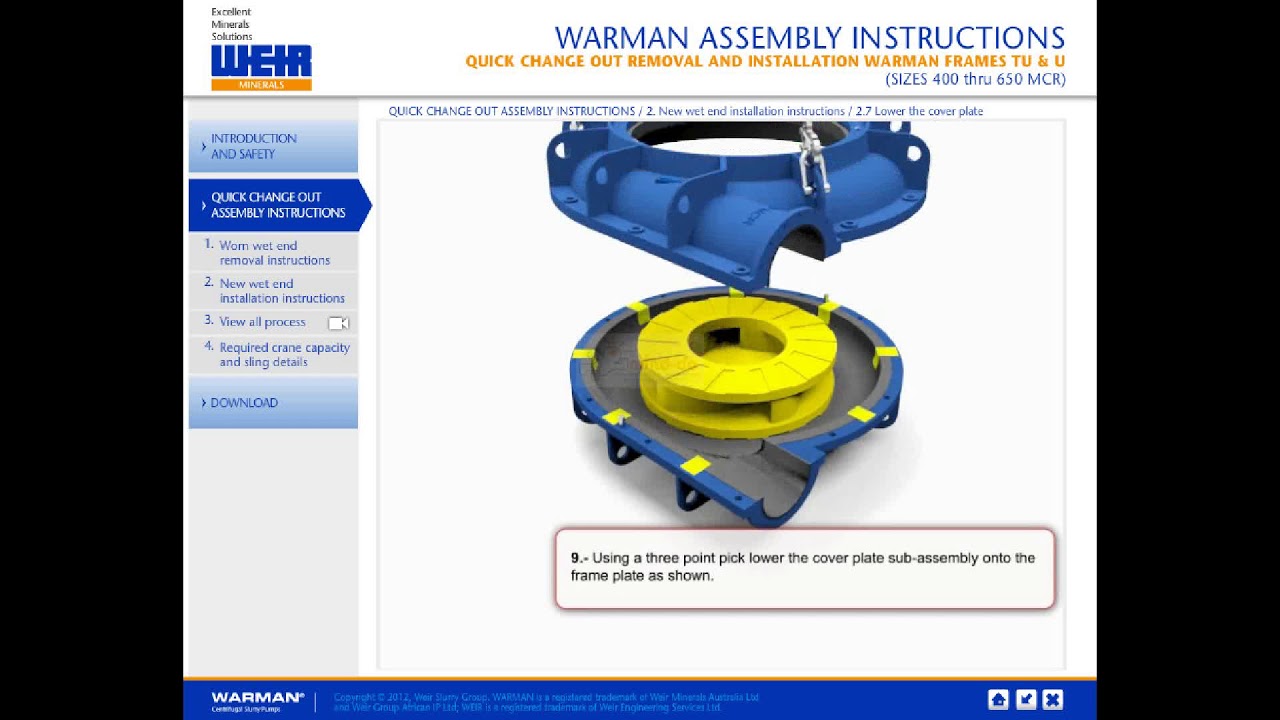 Manual de Cambio de Wet End Warman (450-650) - YouTube