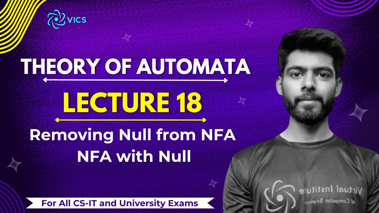 18- Intro to NFA with Null Transition | Removing Null From NFA | Theory ...