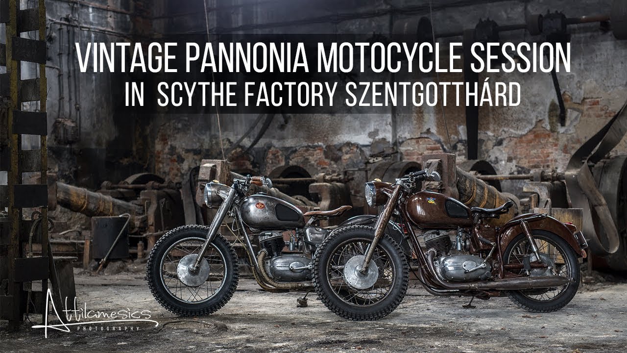 Vintage Pannonia Motorcycle session in the magnificent old scythe ...