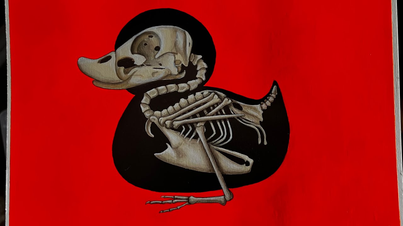 Rubber Ducky Skeleton Painting - YouTube