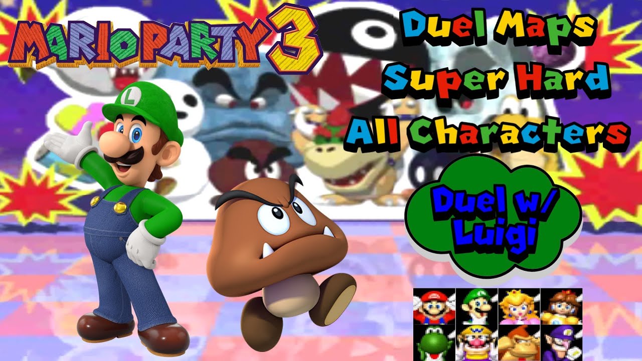 Mario Party 3 - Duel Maps - All Characters - Part 5 Luigi & Goomba Vs ...