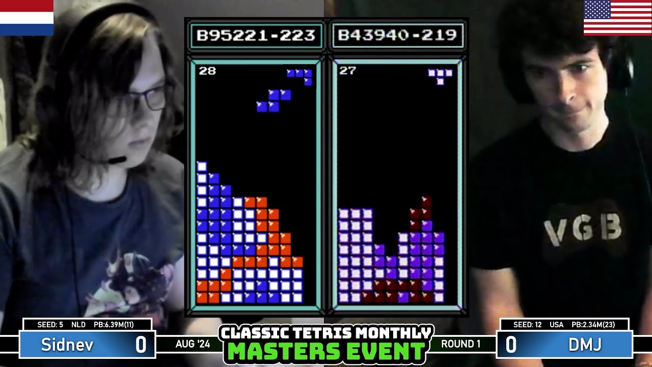 STARTING TO CLIMB! Sidnev, DMJ | Rd 1 | Classic Tetris Monthly Masters ...