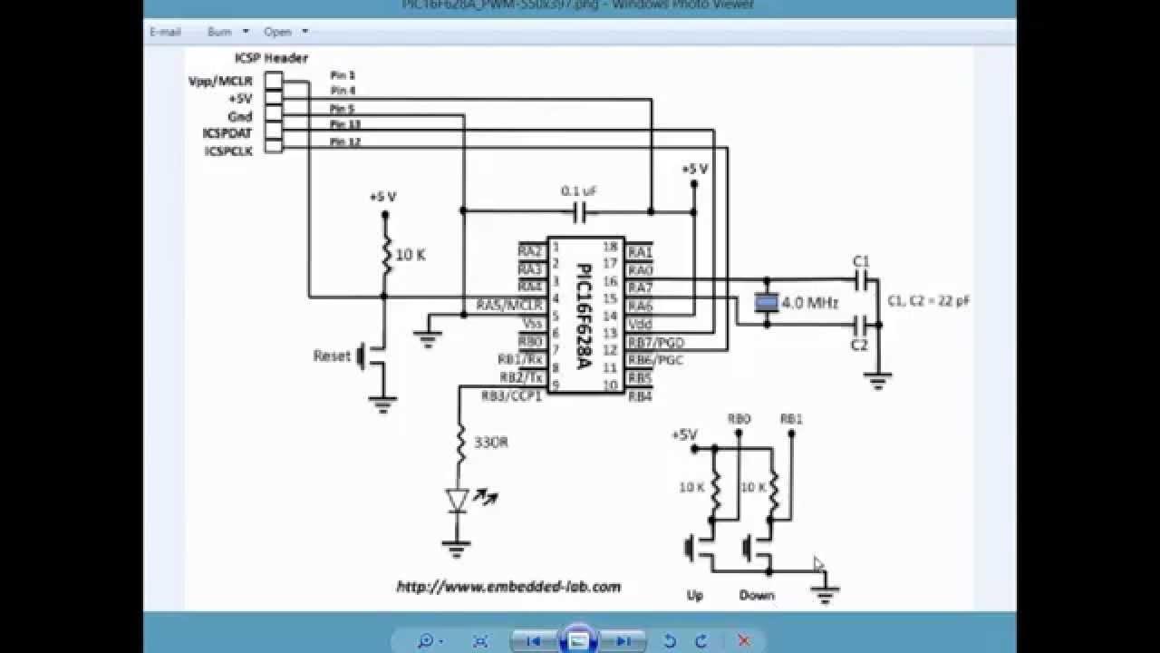 Pulse Width Modulation (PWM) using PIC CCP module - YouTube