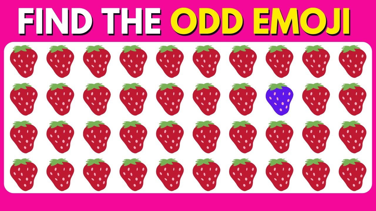 FIND THE ODD EMOJI OUT🔍 | Ultimate Emoji Puzzle 2024 | Part 3 - YouTube