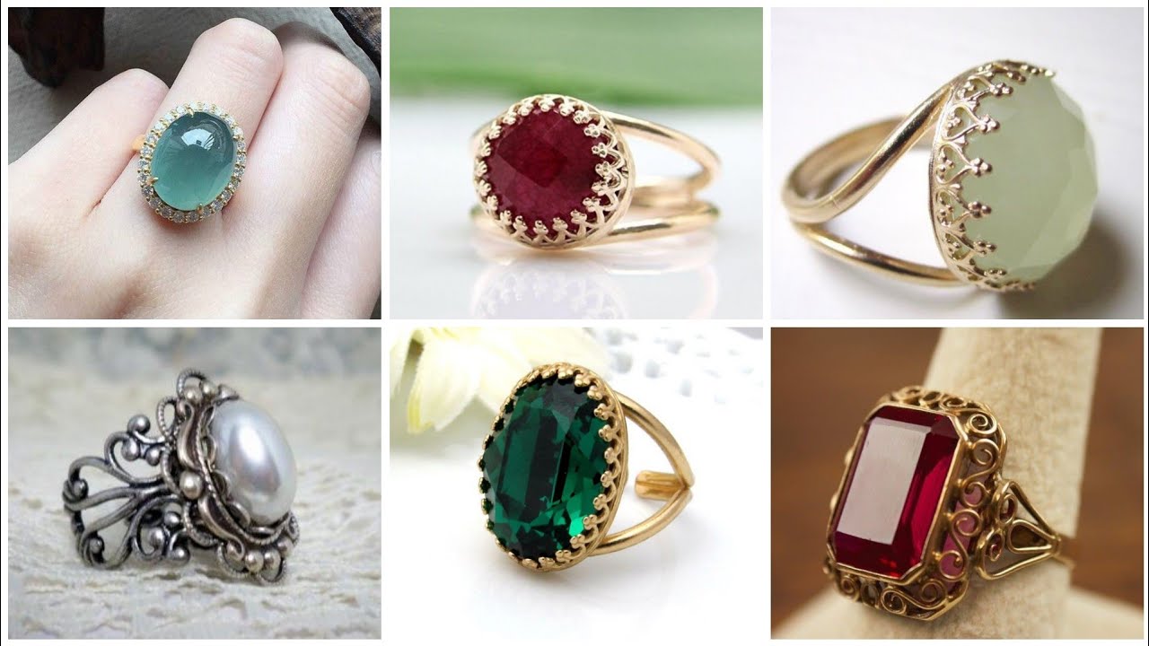 Top 40+ elegant and beautiful stone ring designs - YouTube