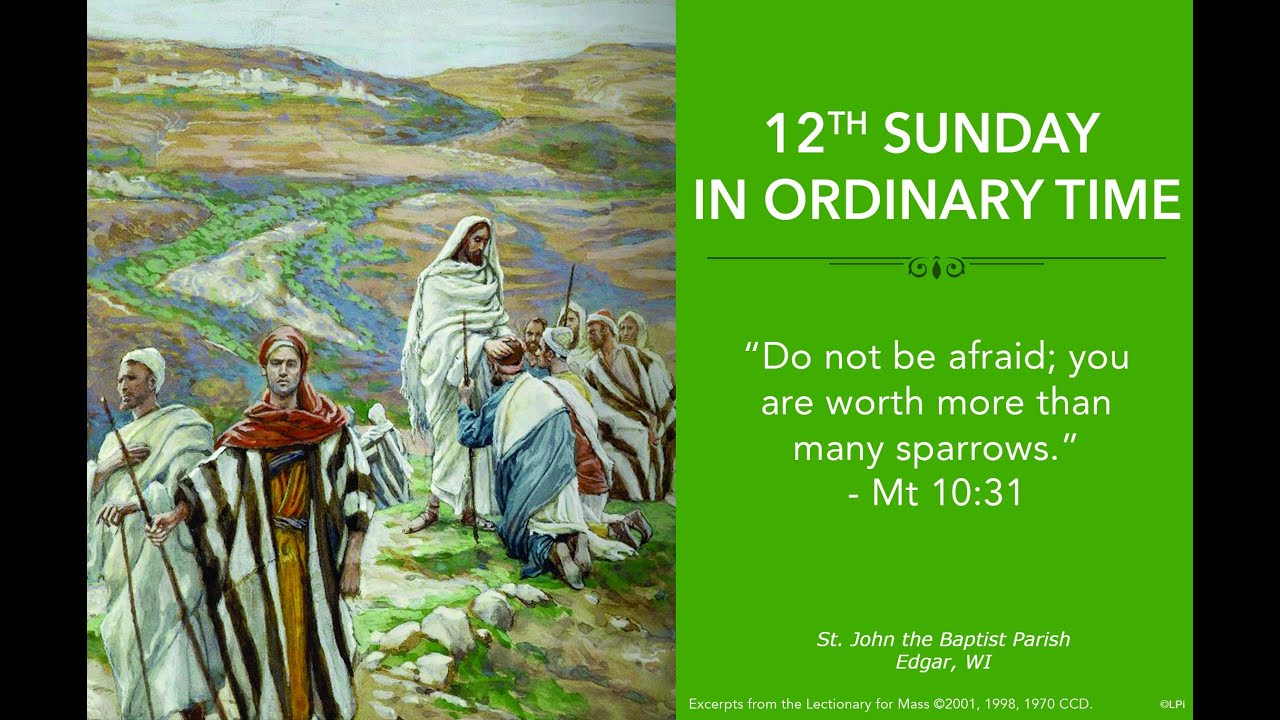 12th Sunday in Ordinary Time | Sunday Mass June 25, 2023 - YouTube