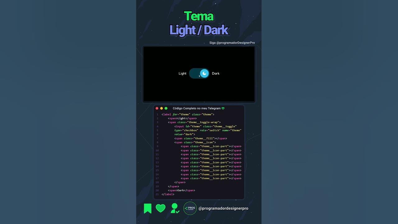 Light Dark Frontend Html Css Javascript Cssanimation Light Dark Tema Youtube