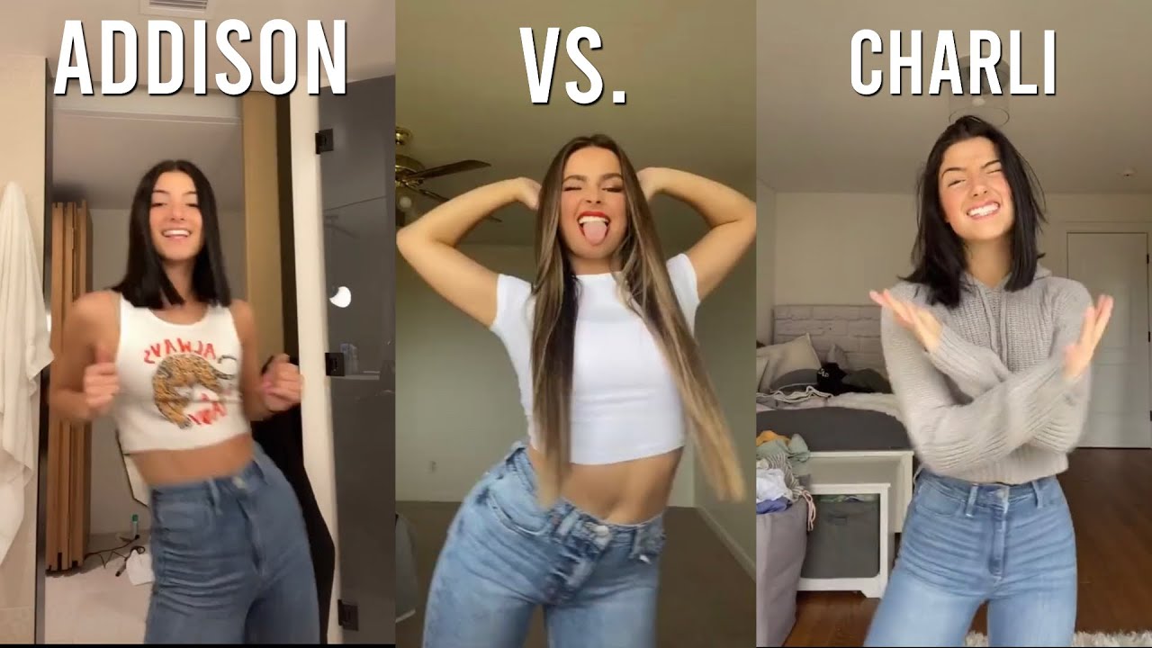 Addison Rae VS Charli D’Amelio Tiktok Dances - YouTube