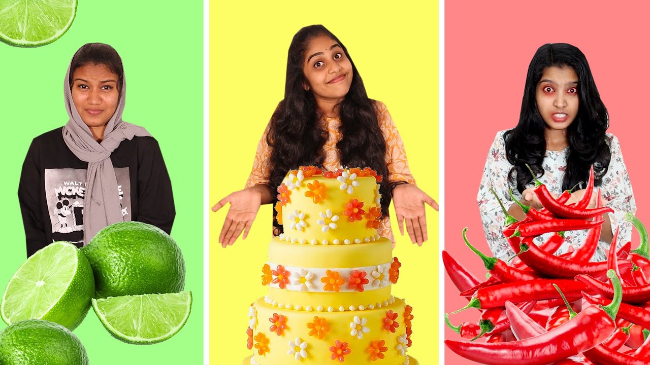 SWEET VS SPICY VS SOUR FOOD CHALLENGE 🤩 | നല്ല എട്ടിന്റെ പണി കിട്ടി 😱 ...