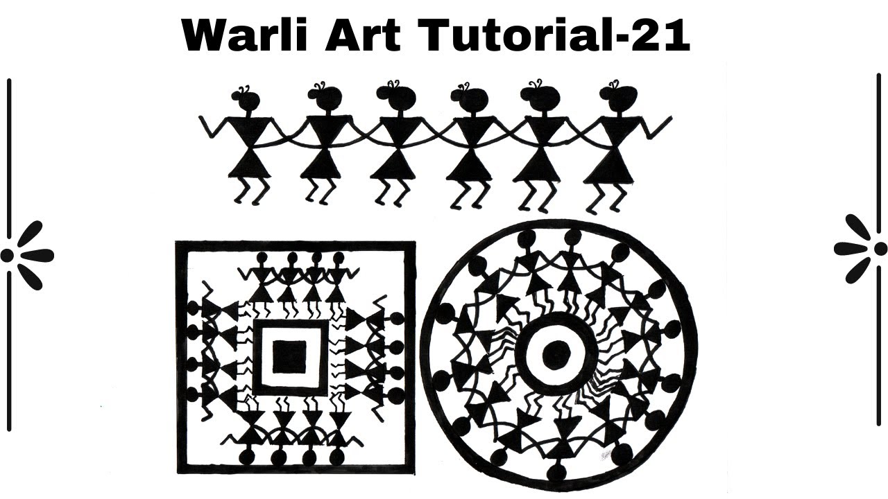 How to draw warli group patterns\Warli group patterns\step by step ...