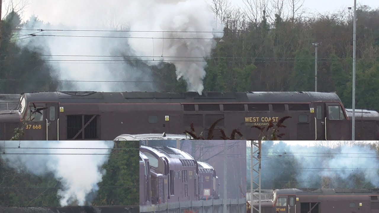 ‘Class 37 Start Up’ 37668 Firing Up at Carnforth 10th December 2022 ...
