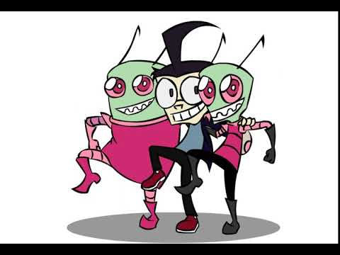 Zim, Dib and Skoodge dance the cancan ( #invaderzim ) - YouTube