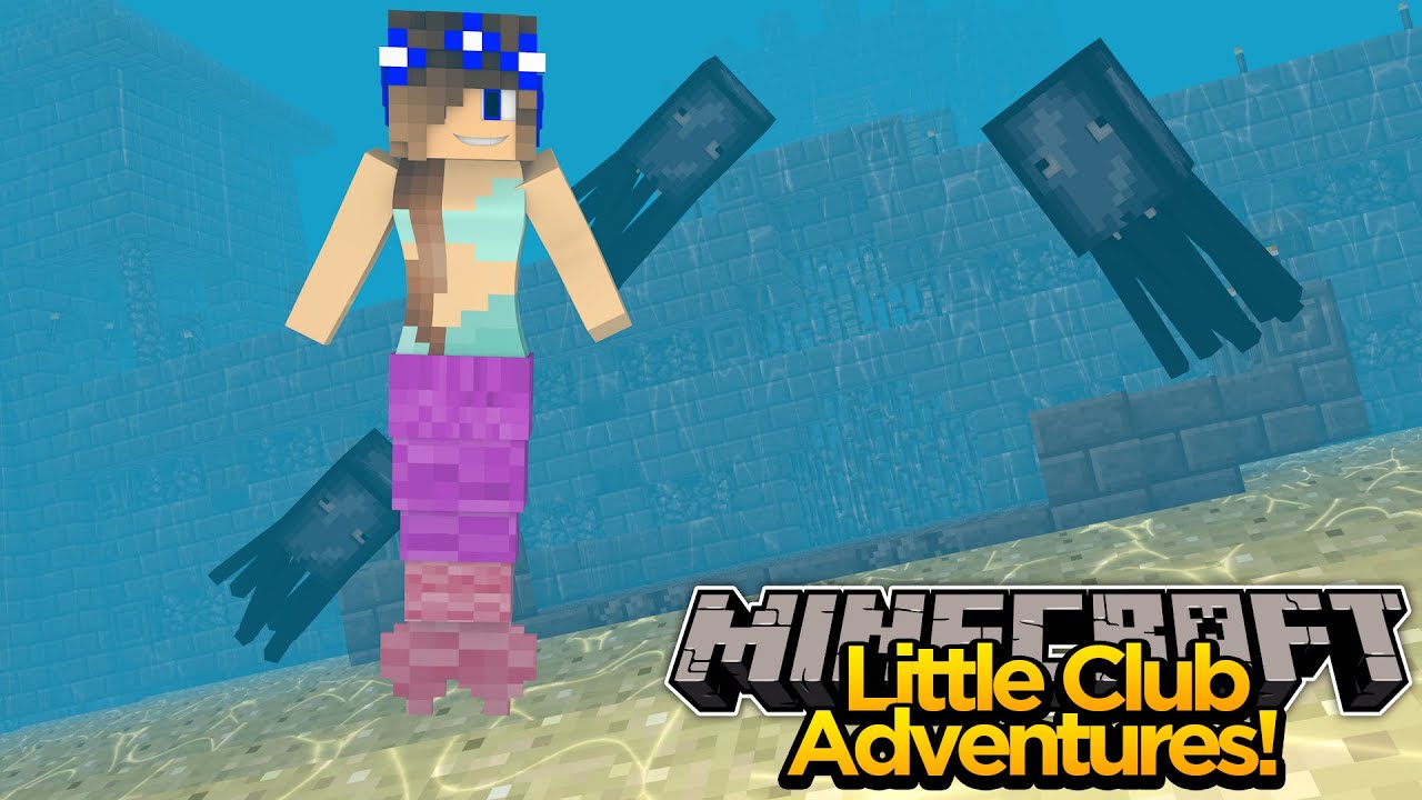 Minecraft Little club Adventures - Little Carly TURNS INTO A MERMAID ...