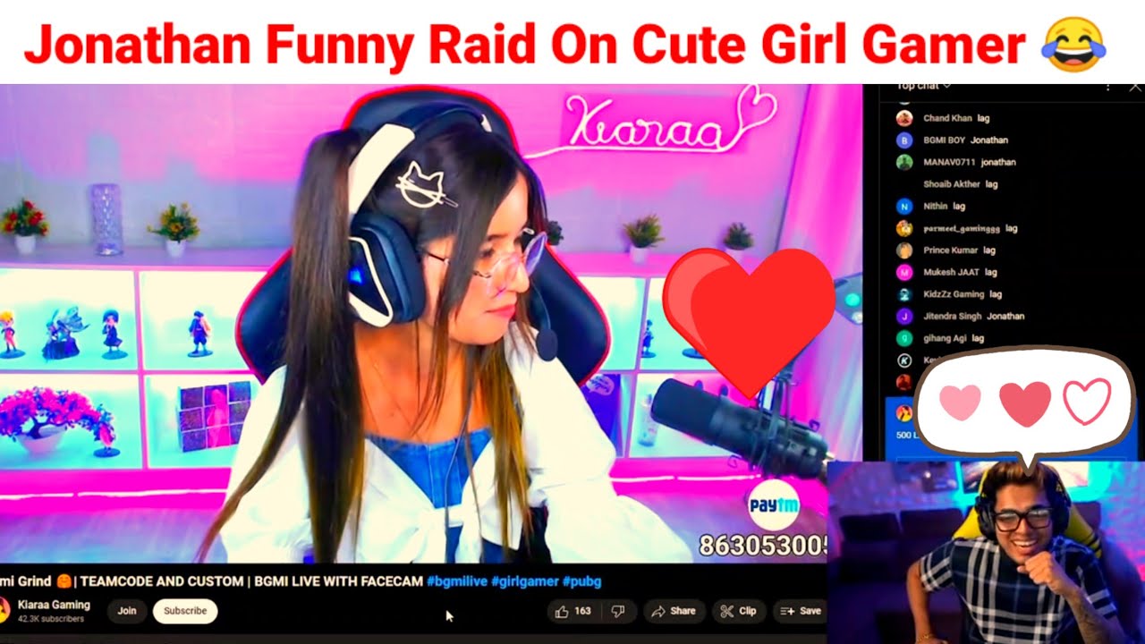Jonathan Gaming Funny Raid On Girl Gamer 😜 - YouTube