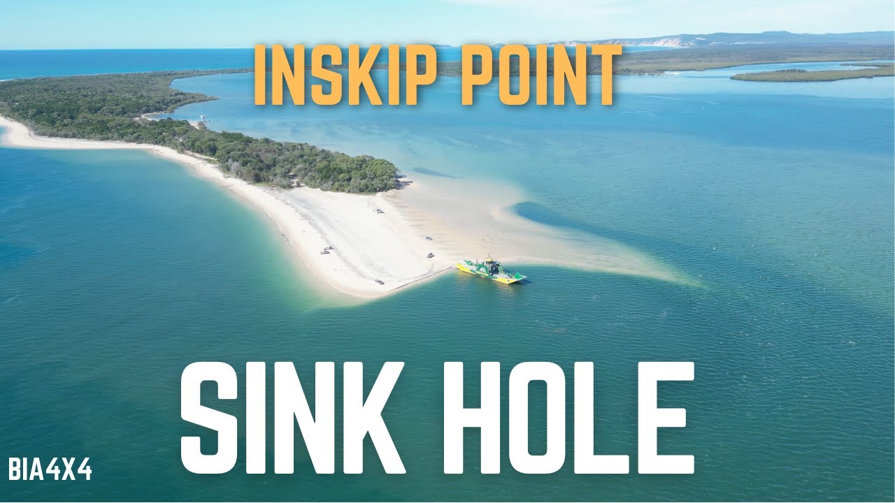 Inskip Point 2024 | SINK HOLE | Manta Ray Barge | FRASER ISLAND | - YouTube