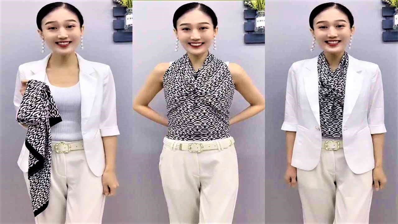 Simple scarf method - Tips for beautiful scarf for women.Part 1 - YouTube