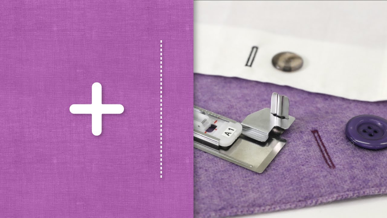 Binding Buttonhole foot 1 for Brother sewing machines F083 - YouTube