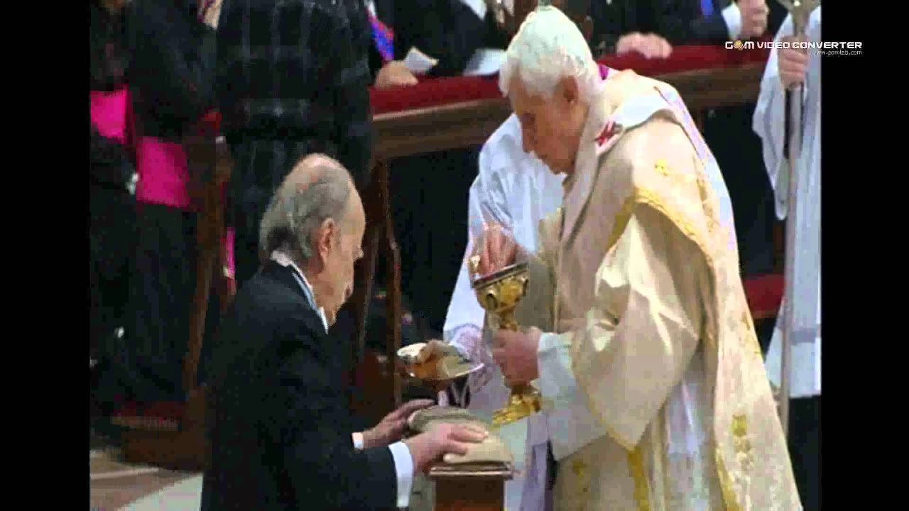 Pope Benedict XVI celebrates a mass in St. Peter's Basilica at the ...