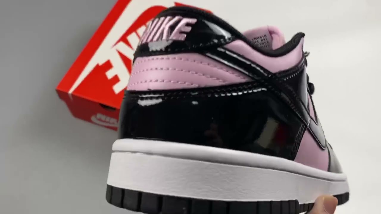 Nike Dunk Low Essential Black Patent Leather DJ9955 600 - YouTube