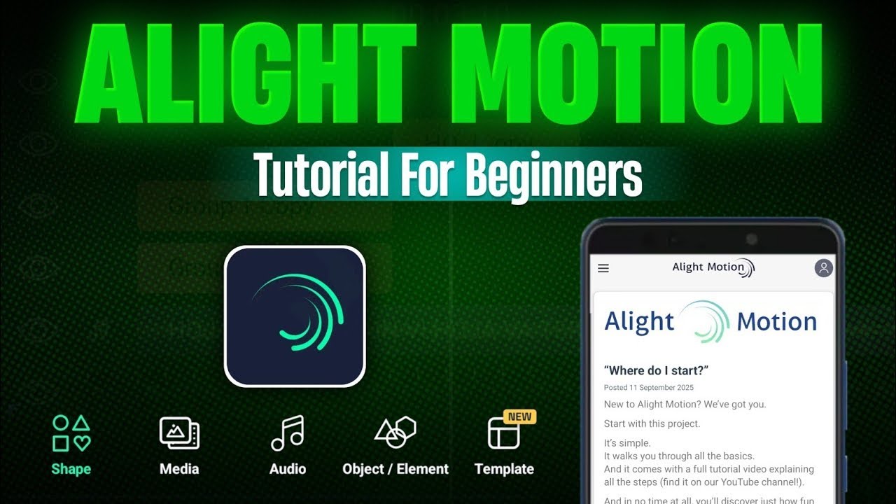 Alight Motion Basic Tutorial For Beginners | Alight Motion Video ...