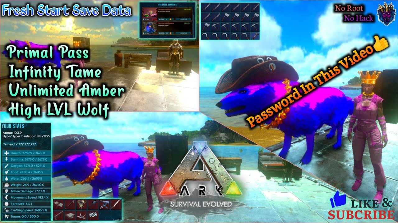 ARK:Mobile Fresh Start Save Data 🔥Unlimited Amber🔥 Infinite Tame🔥 ...