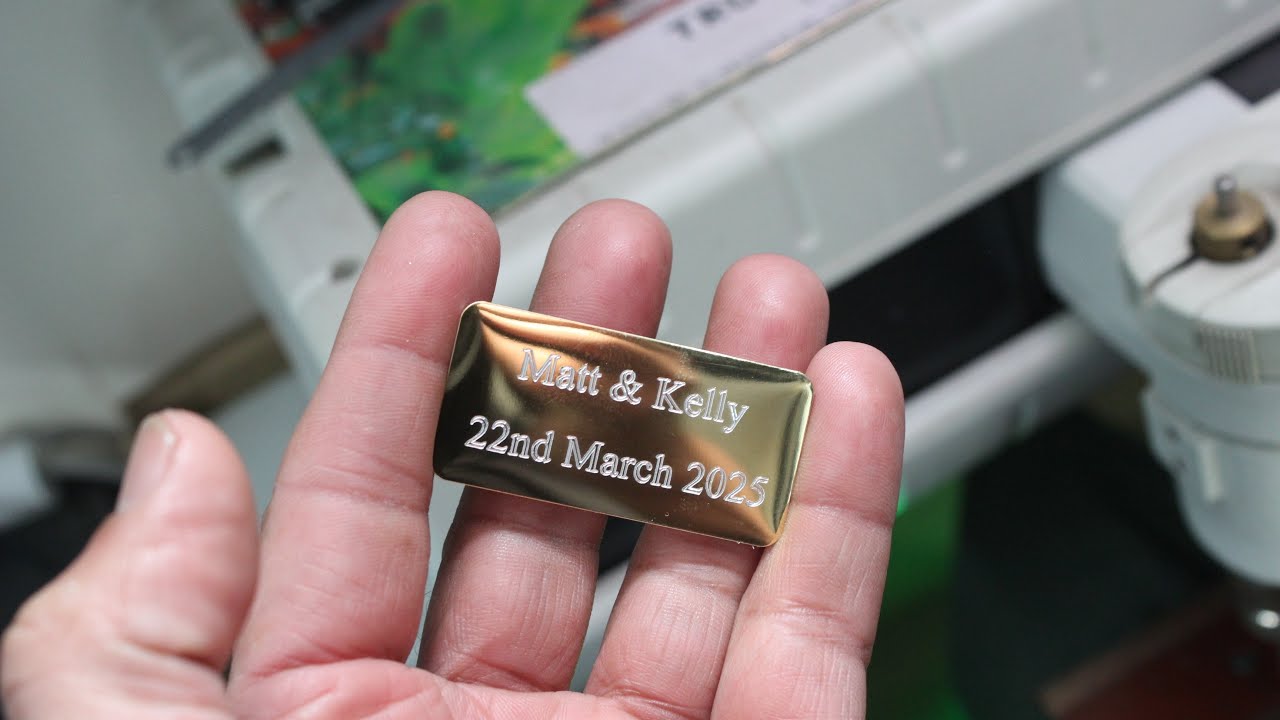 Custom Engraving Gold Plate Engraved Text - YouTube