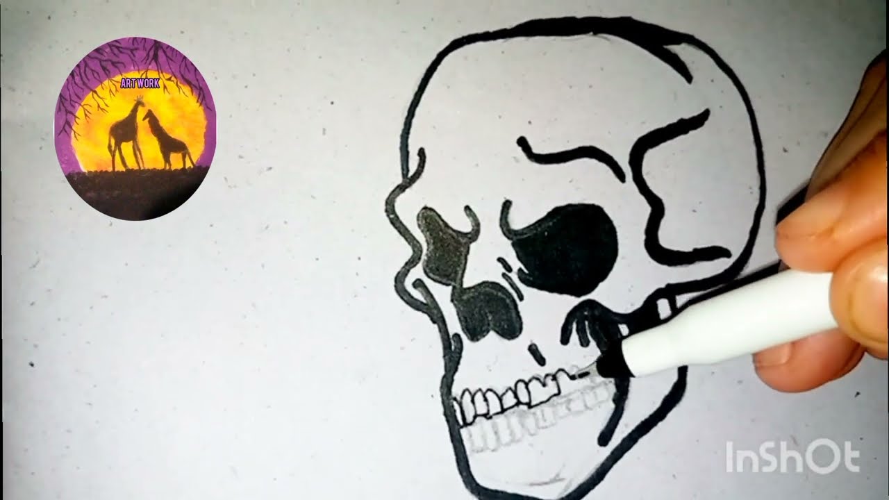 easy to draw scary face 😬 - YouTube