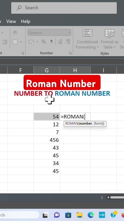 how to find roman number in ms excel, #excel, #ms_excel, #shorts - YouTube