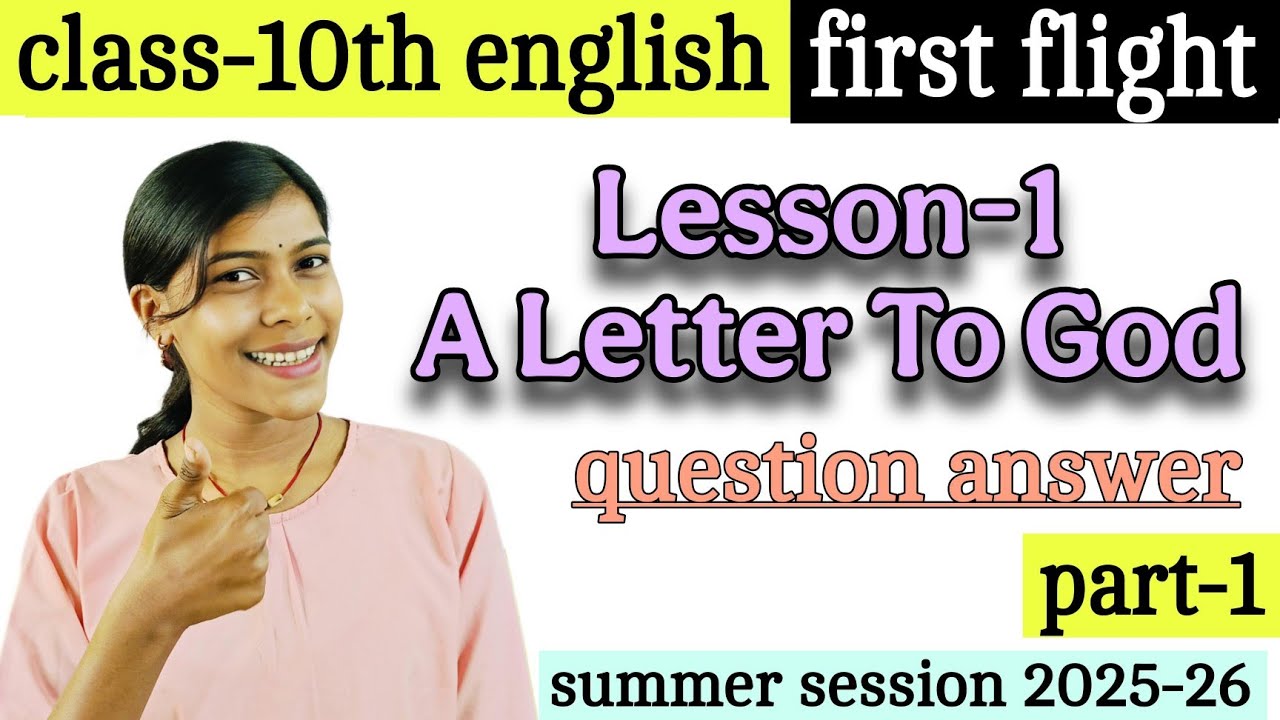 Class-10th english Lesson-1 A letter to god question answer ॥ कक्षा-10 ...