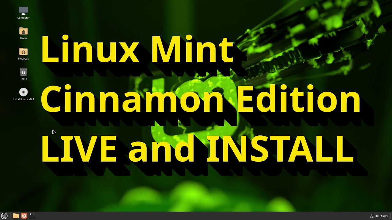 Linux Mint Cinnamon Live and Install - YouTube