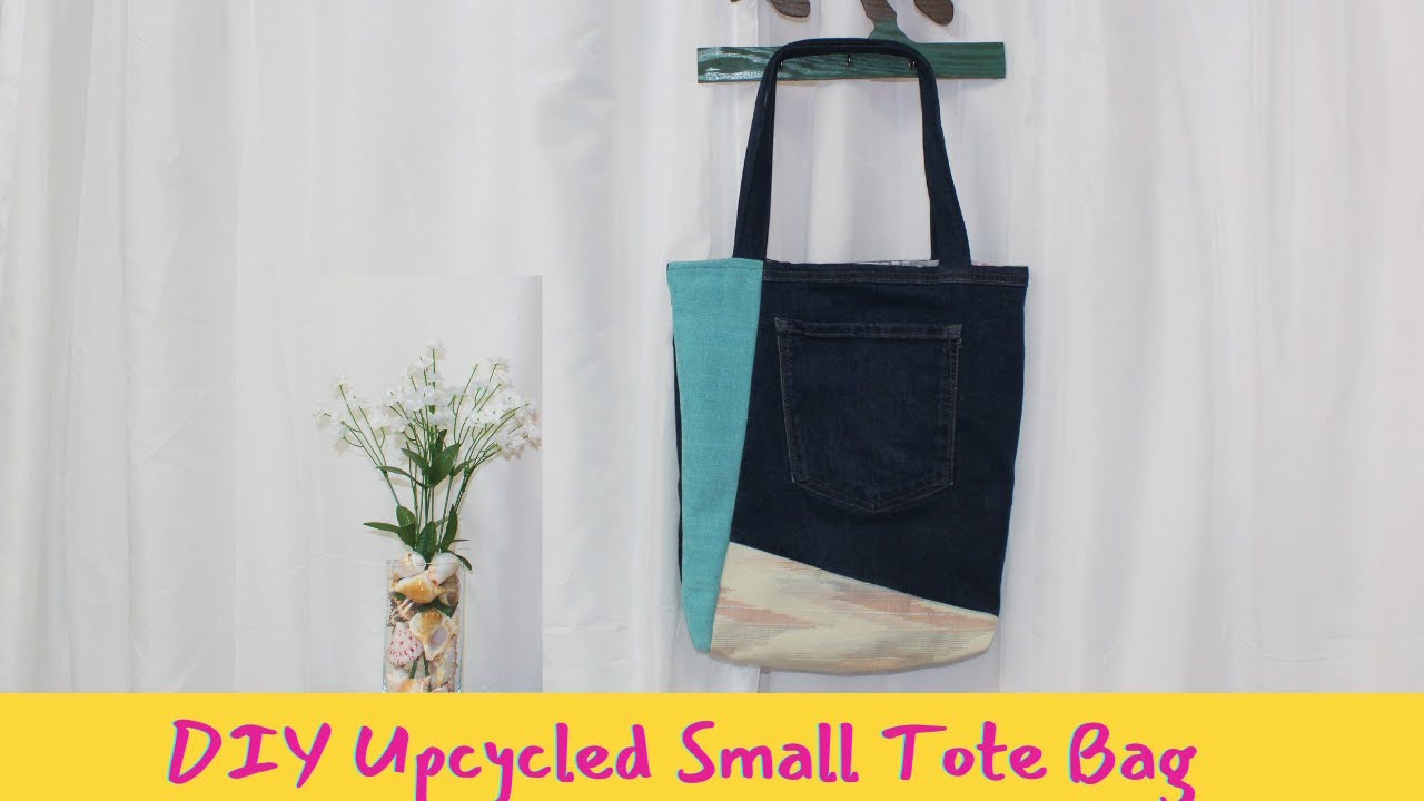 DIY Small Tote Bag/How to Sew Tri-color Tote Bag/Make your own Pattern ...