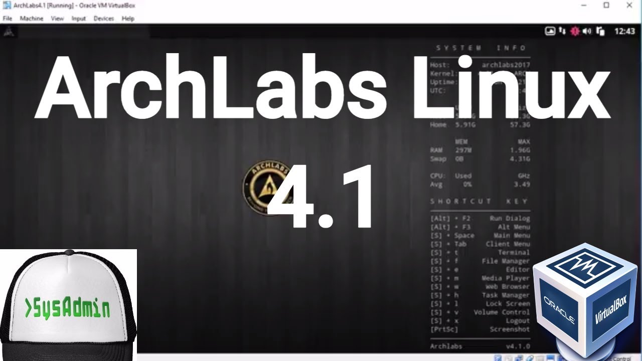 ArchLabs Linux 4.1 Installation on Oracle VirtualBox [2017] - YouTube
