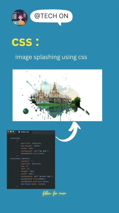 Splashing of image using css ticks source code. #code #computershortcutkeys #coding #css #css ...