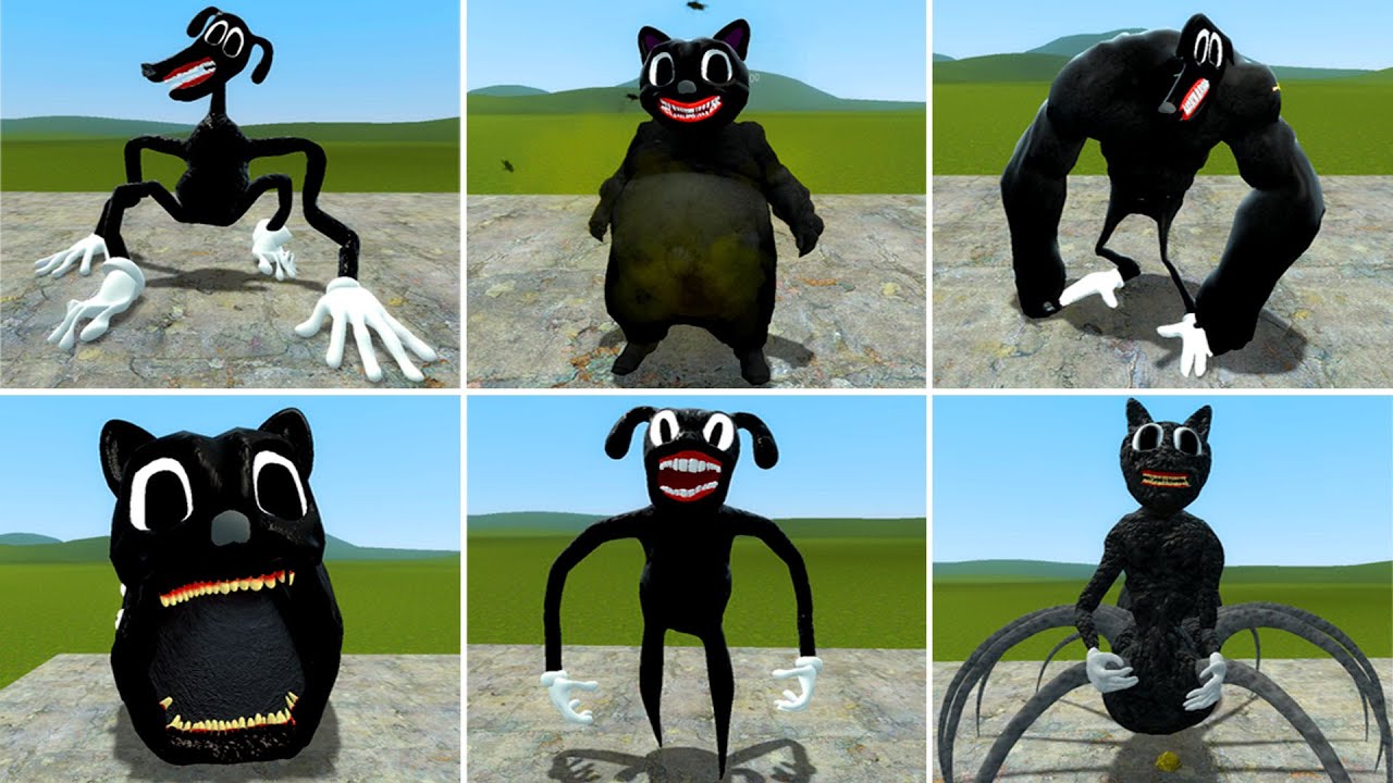 ALL CARTOON CAT TREVOR HENDERSON in Garry's Mod! - YouTube