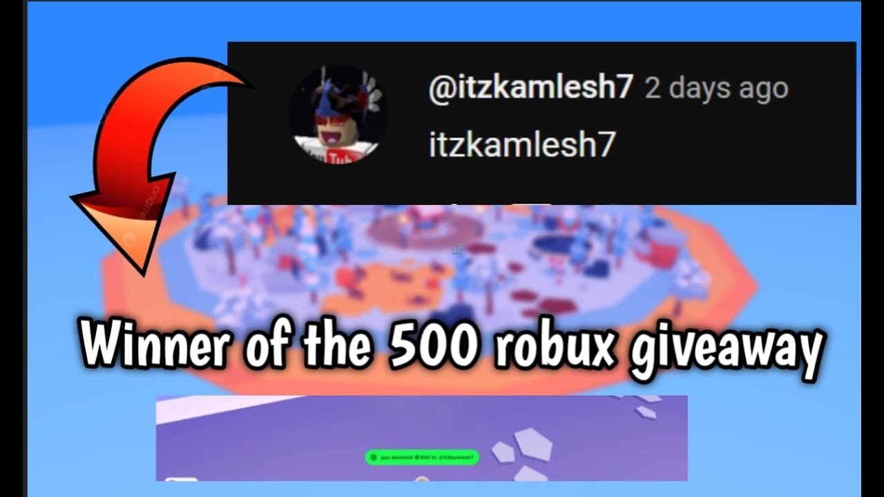 The 500 robux giveaway winner!|Catzo-Rb| - YouTube
