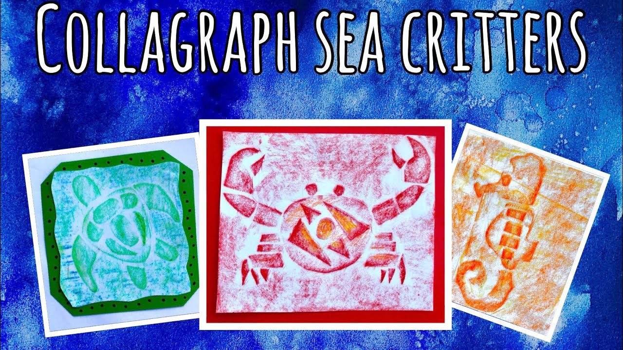 Collagraph Sea Critters - YouTube