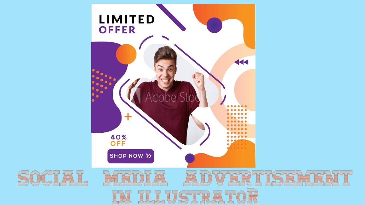 Social Media Advertisement in Illustrator | Illustrator Tutorial - YouTube