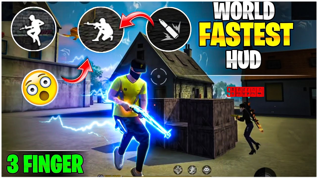 BEST 3 FINGER CUSTOM HUD IN FF | BETTER THAN PC PLAYER | THREE FINGER ...