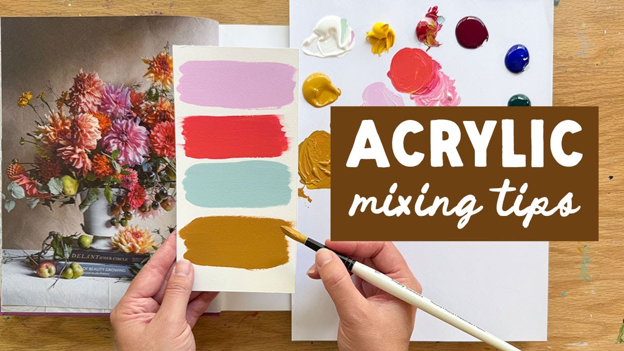 Mixing Colors in Acrylic Paints - Step-By-Step Tutorial - YouTube