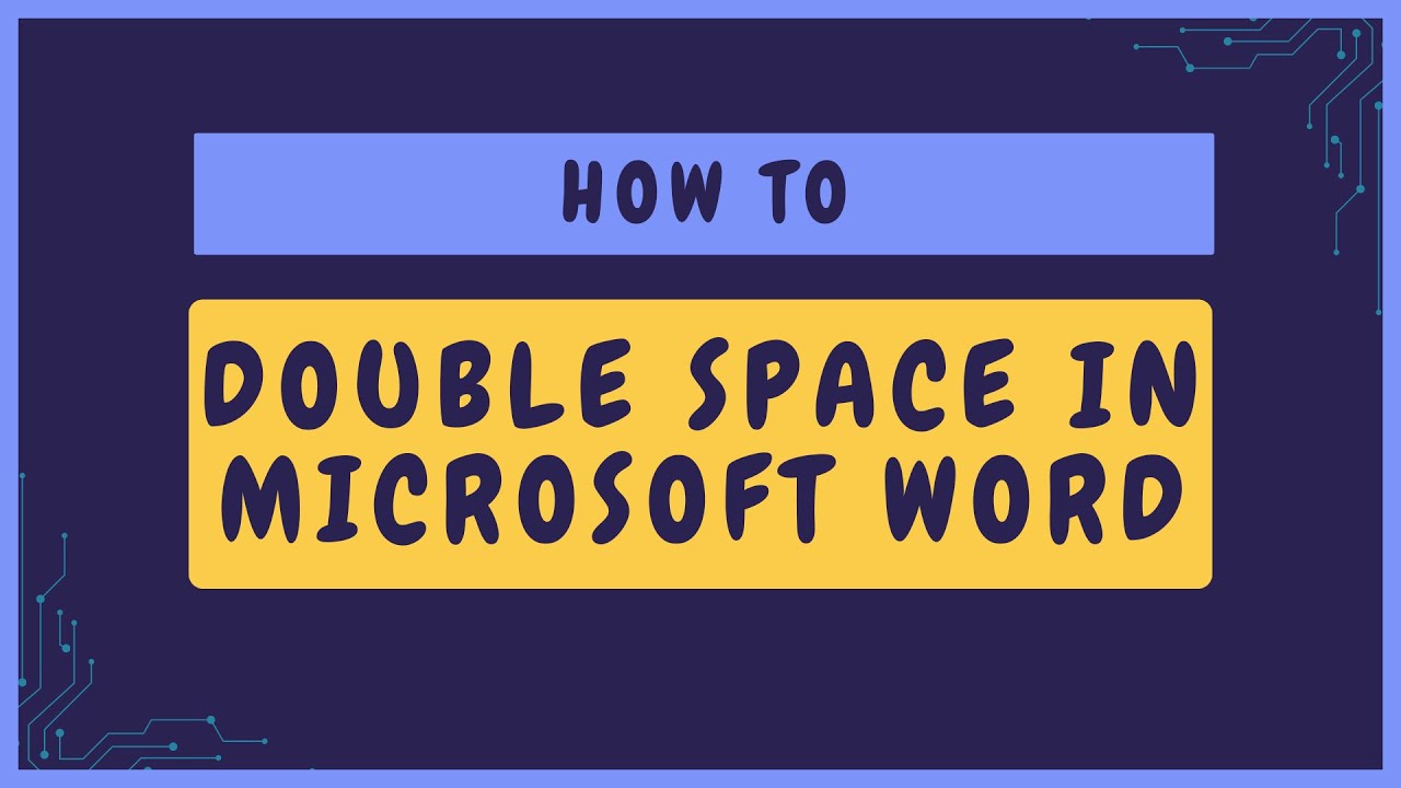 HOW TO DOUBLE SPACE IN MICROSOFT WORD | HOW TO MICROSOFT WORD - YouTube