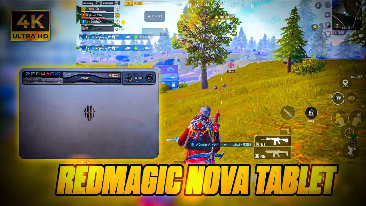 PUBG MOBILE 118FPS Gameplay | Red Magic Nova Tablet FPS Test (Ultra HD ...