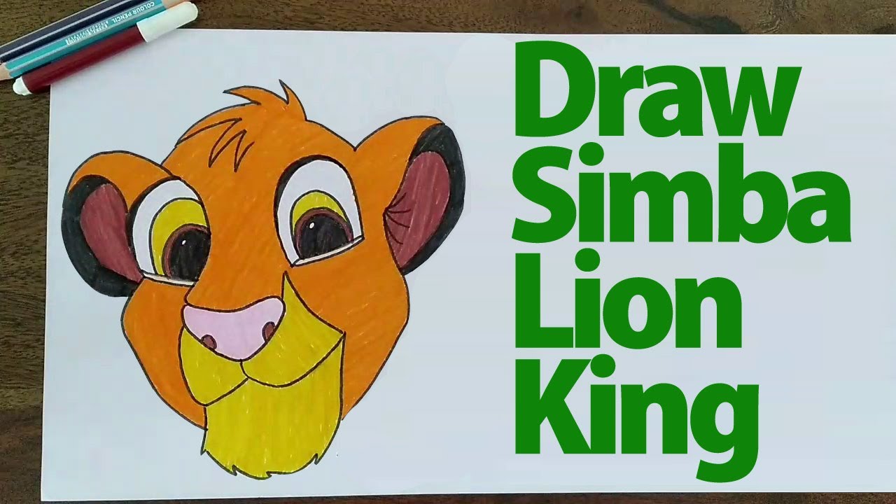 How to draw Simba, the Lion King / Lion King drawing tutorial 2020 ...